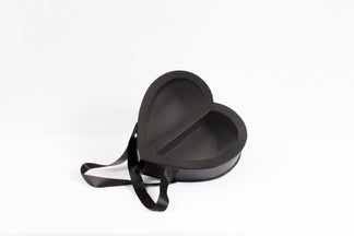 Clear Double Open Heart Box with Handle | Elegant Supply
